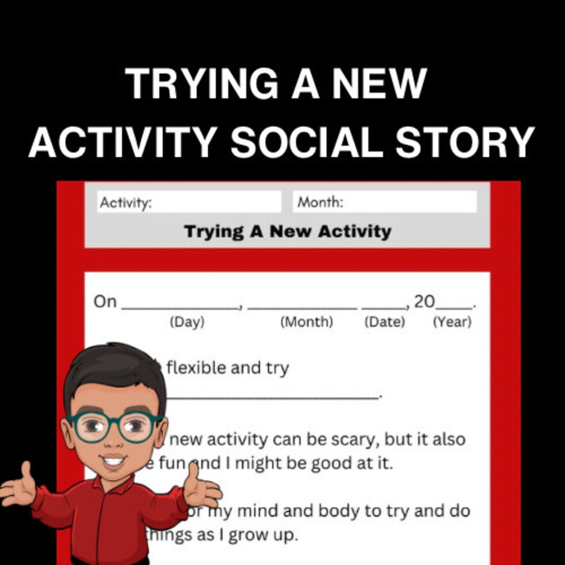 Social Stories Kids Adhd Worksheet Adhd Activities Planner Printable ...