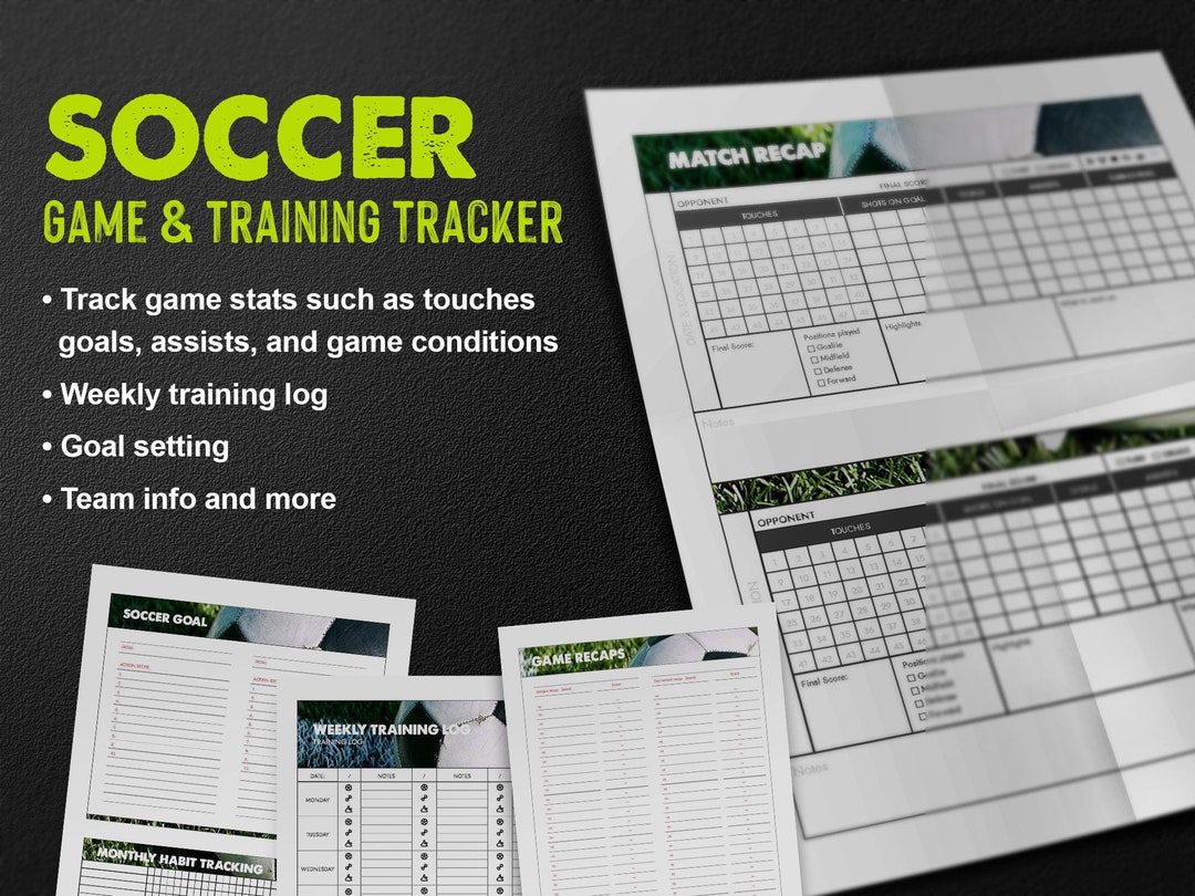 Soccer Planner for Kids, Girls Boys Soccer Game and Practice Tracker ...