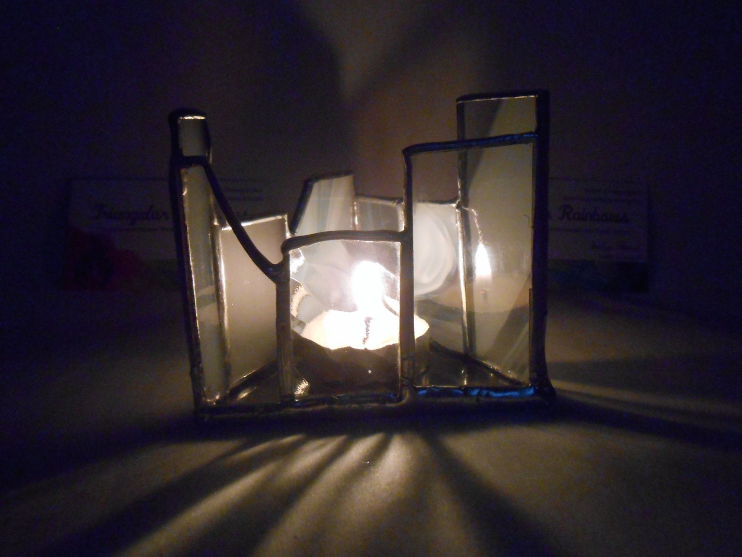 Stages of Consciousness Triangle Shaped Stained Glass Candle - Etsy