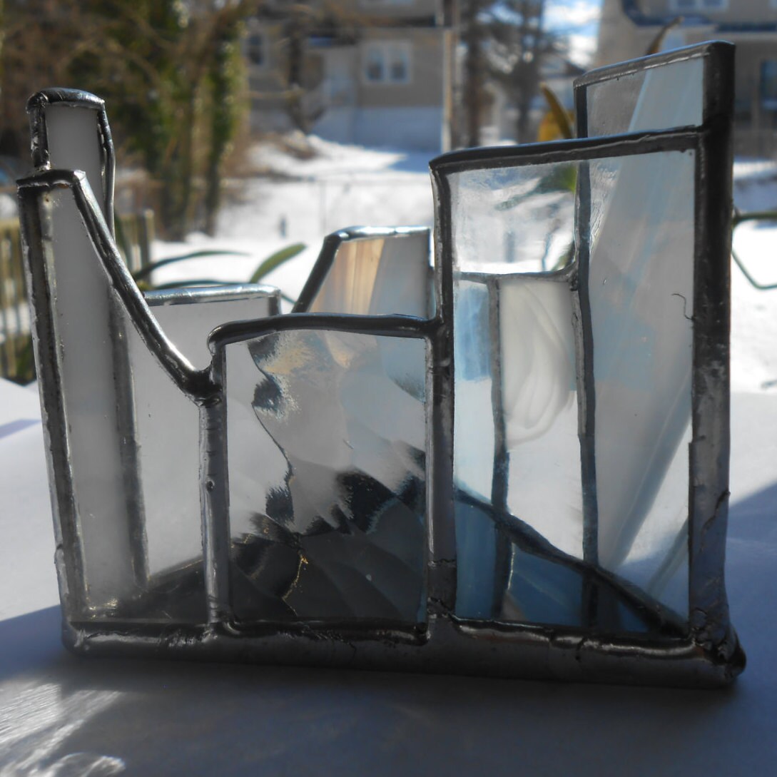 Stages of Consciousness Triangle Shaped Stained Glass Candle - Etsy