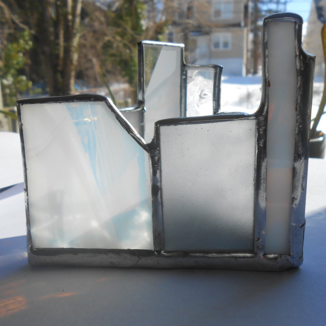 Stages of Consciousness Triangle Shaped Stained Glass Candle - Etsy