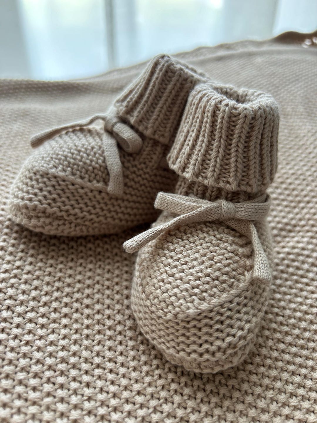 Cotton Knit Baby Booties. Newborn, 0 to 6mths, 6 to 12mths. New Baby ...