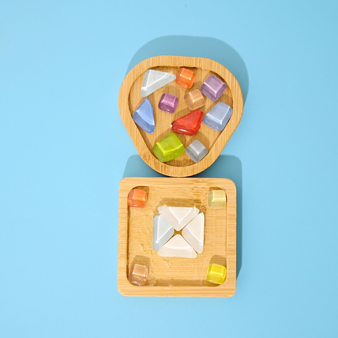 DIY Craft Kit, 2 Piece Mosaic Coaster Kit, Make Your Own Coaster Tray ...
