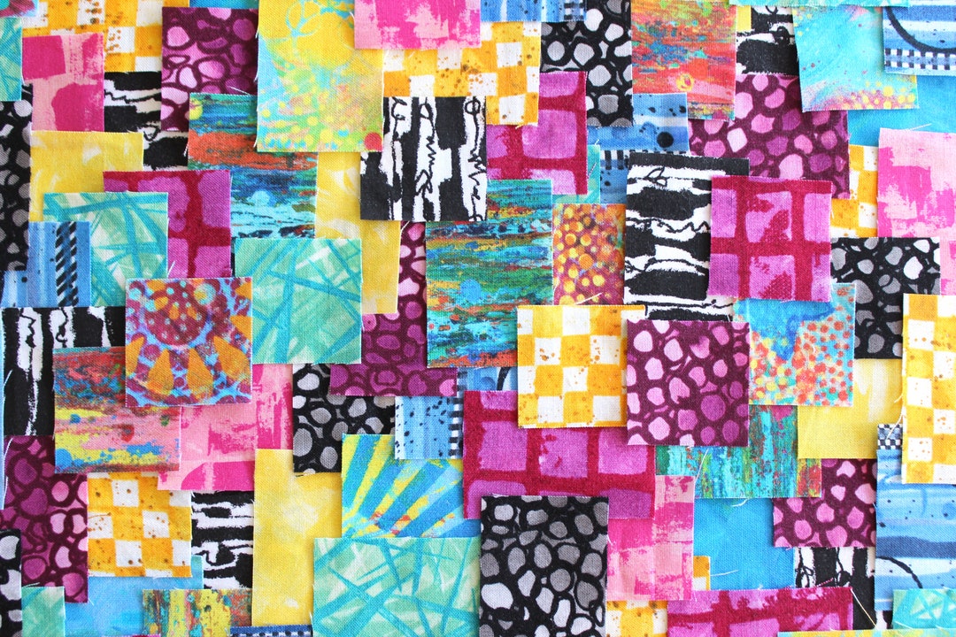 Pop Graffiti - Patchwork Sashiko Kit, Craft, Sewing, Kit, Embroidery, Kantha, Boro, Handstitch ...