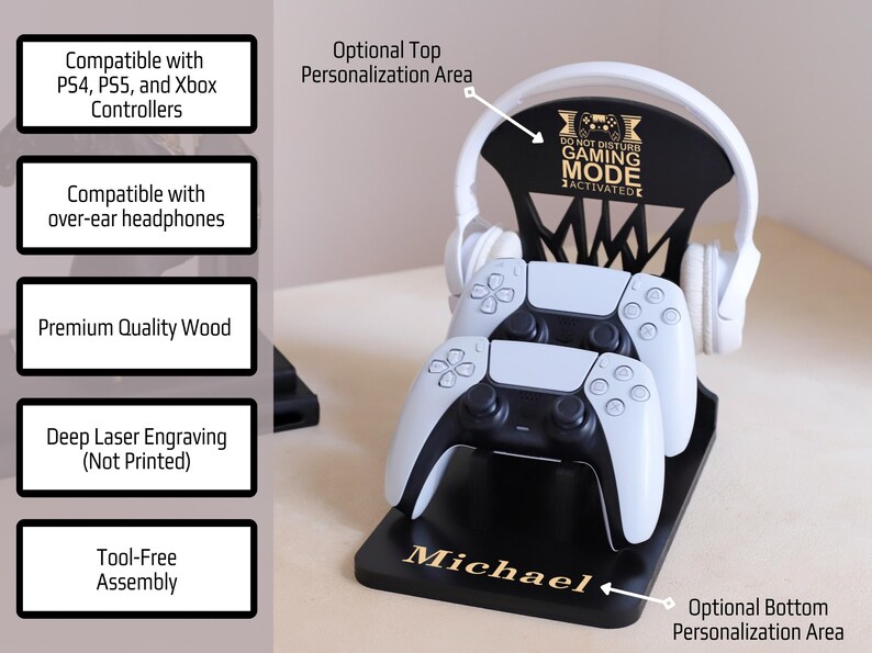 Ps5 & Xbox Controller Stand, Personalized Valentines Day Gift for ...