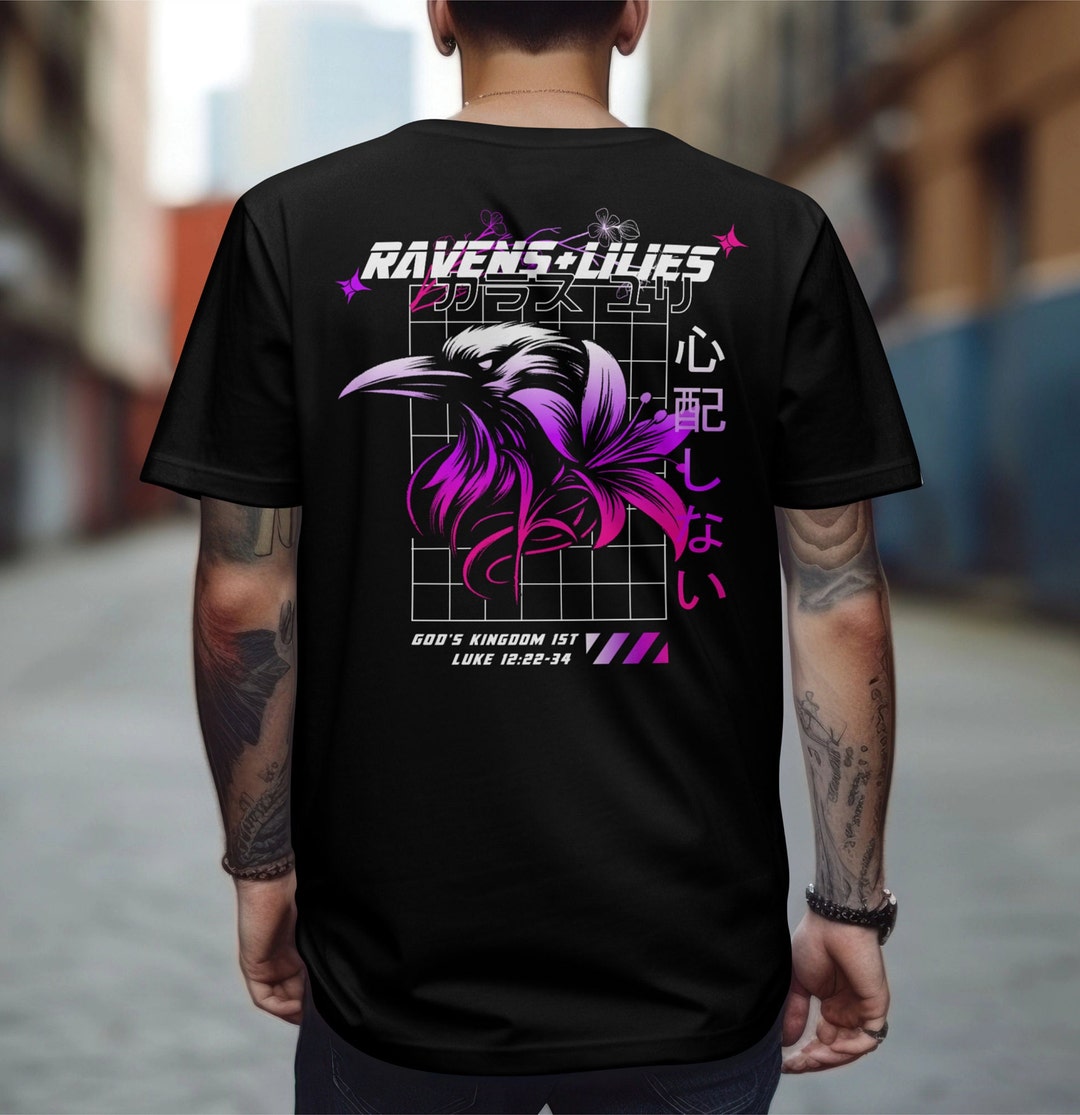 Ravens and Lilies Unworried Christian Japanese Urban Shirt - Etsy