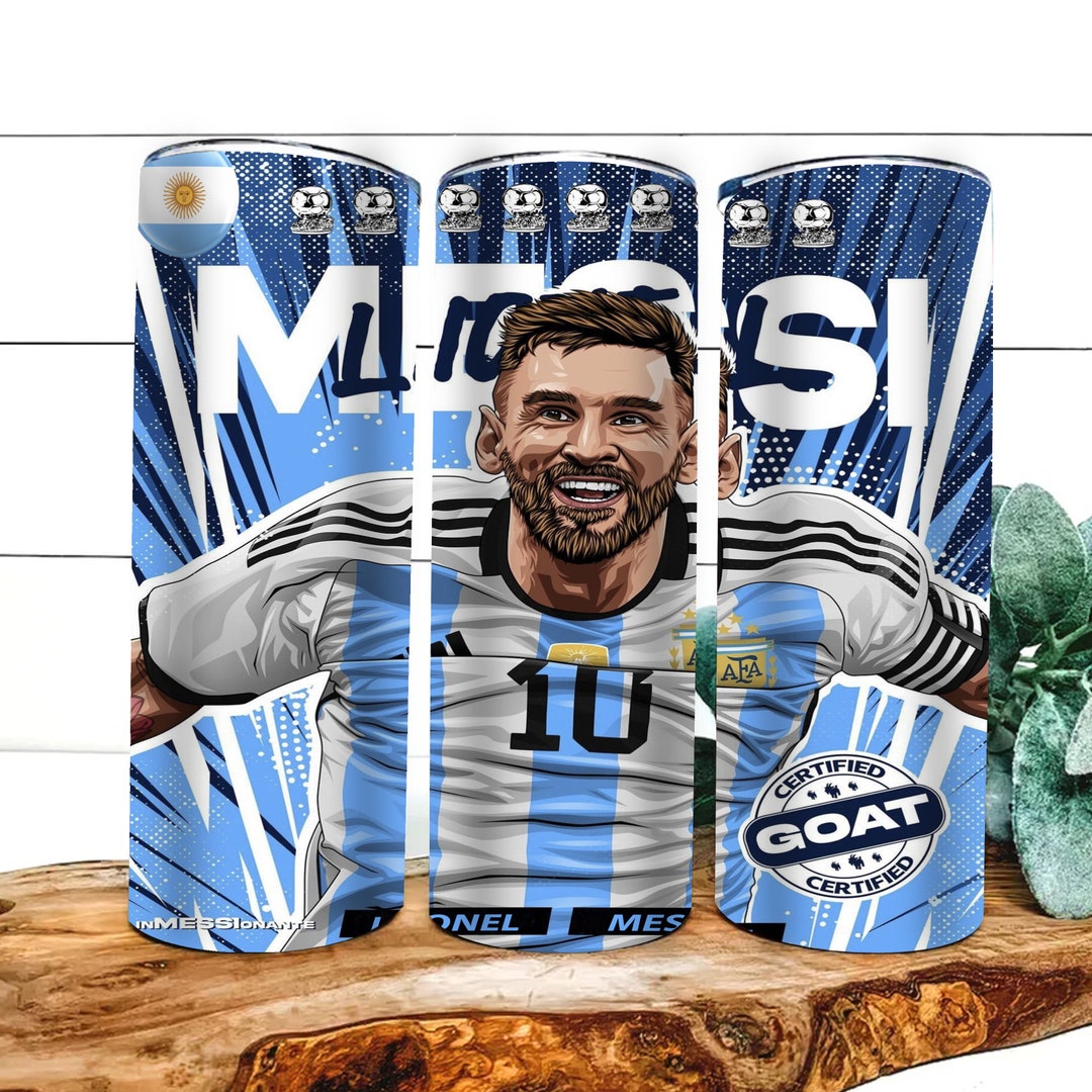 Lionel Messi 20oz Skinny Tumbler Wrap Design Sublimation, Miami 20oz ...
