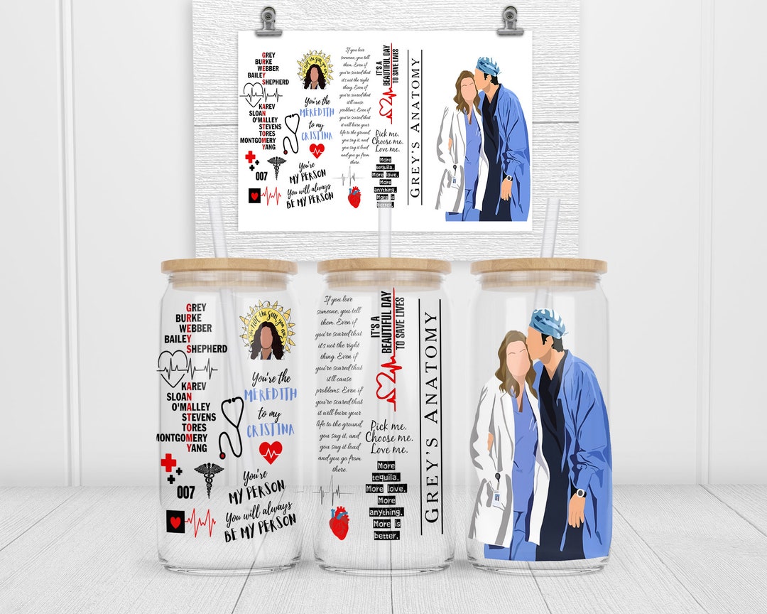 Greys Wrap, Anatomy Libbey Glass Can Wrap, Grey's 16oz Glass Can ...