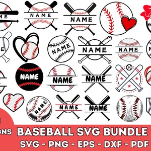 Baseball Svg Bundle, Softball Svg Bundle, Baseball Monogram Svg ...