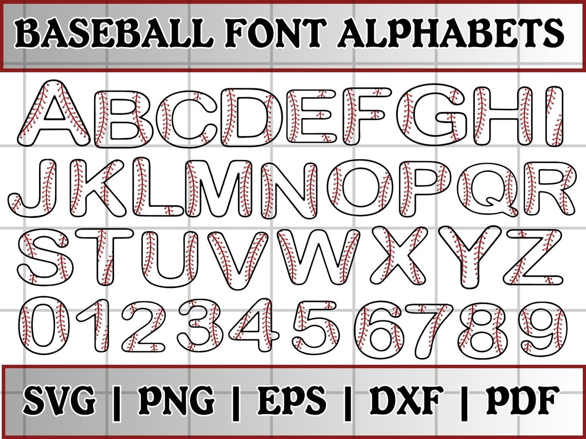 Baseball Font Png, Baseball Png, Baseball Mom Png, College Alphabet ...