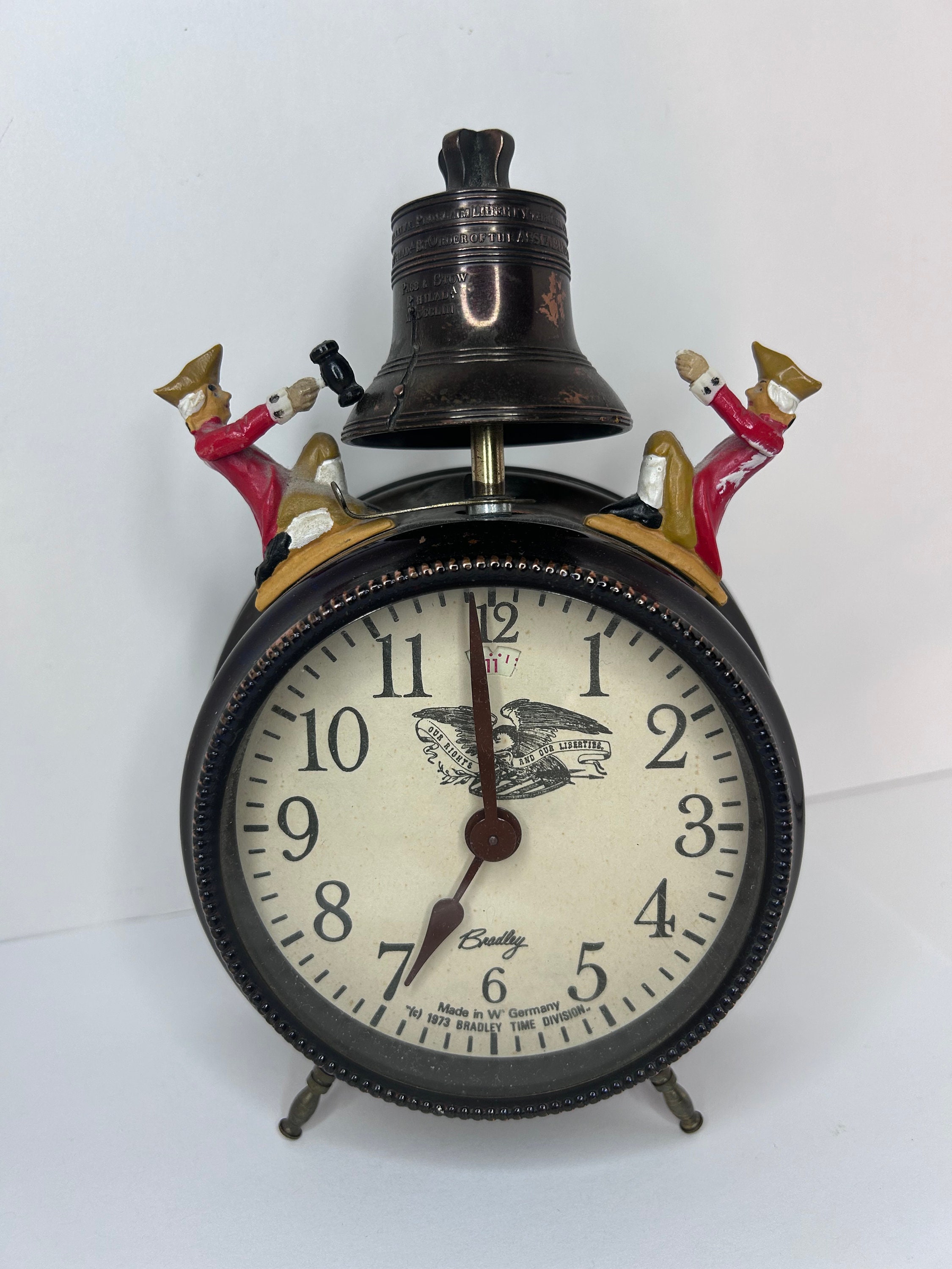 1973 Bradley Time Division Liberty Bell Clock Made in West Germany ...