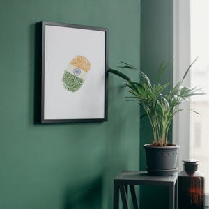 Indian Flag Fingerprint PDF Sublimation Design for Shirts, Mugs, and ...