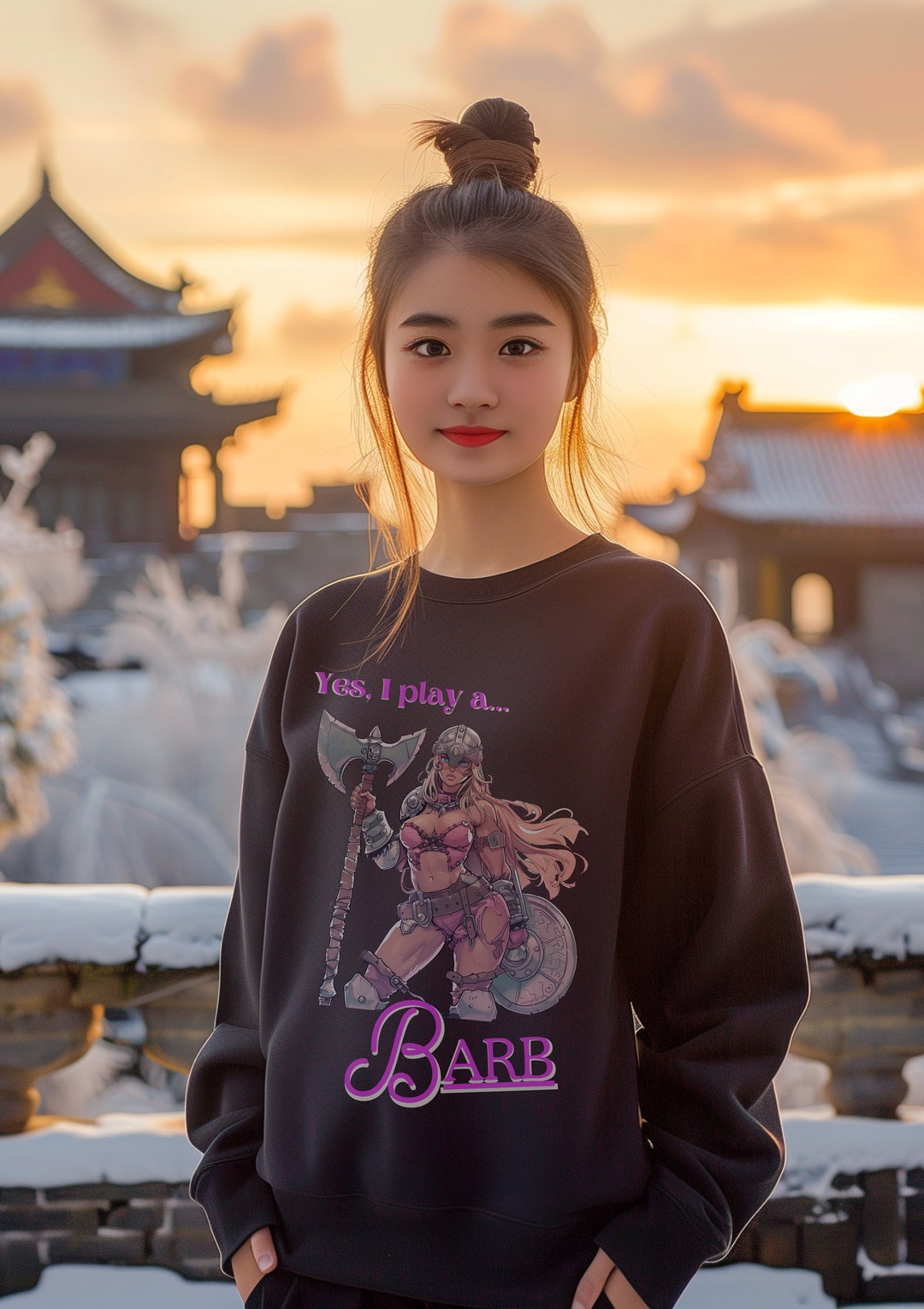 Dungeons and Dragons Barbarian Barbie Sweatshirt DND Barbarian Dnd ...