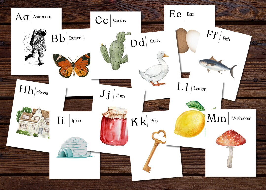 Alphabet Cards | ABC Flashcards - Etsy
