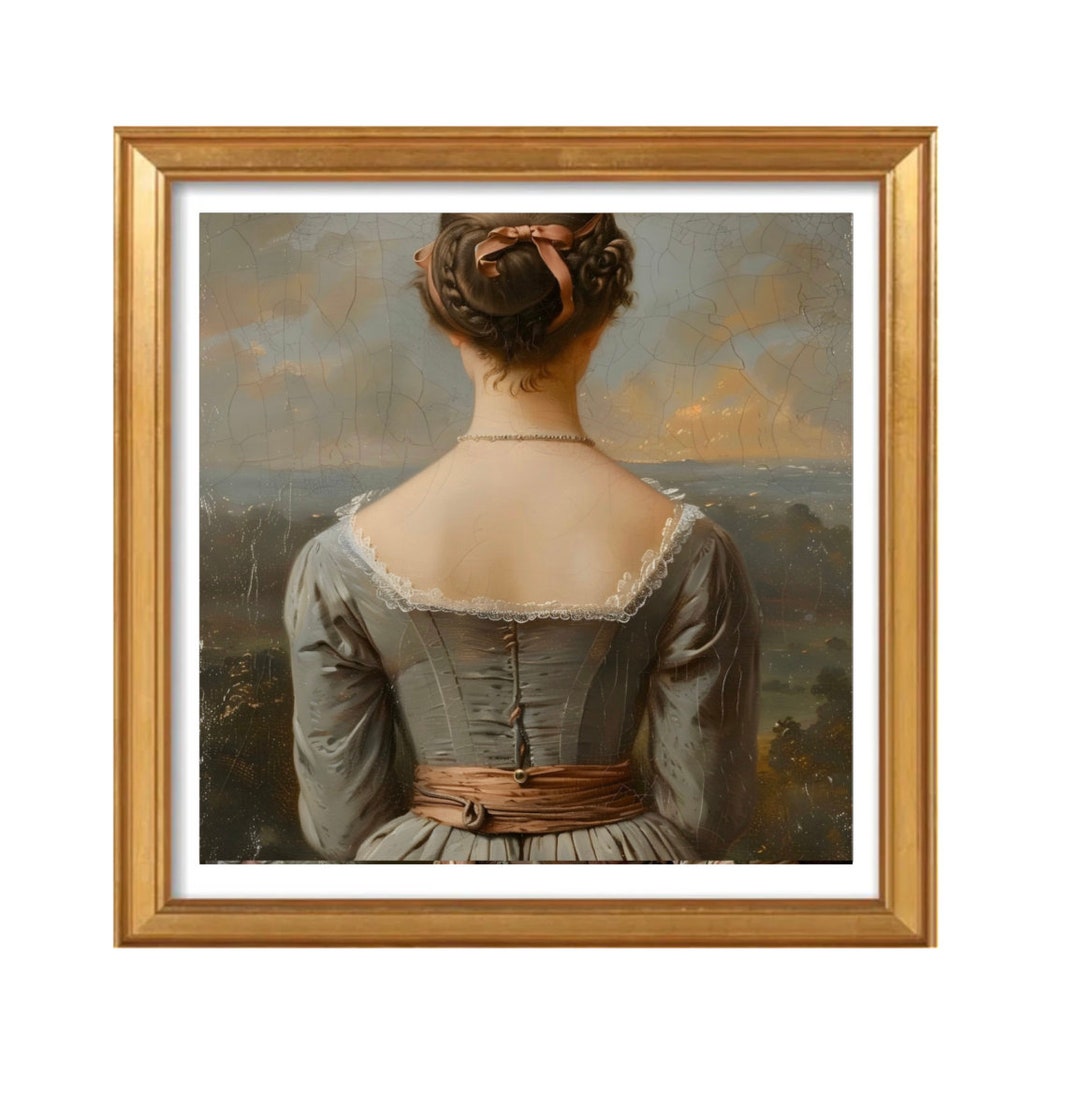 Regency Lady Art Vintage Portrait Painting Antique Woman Portrait Moody ...