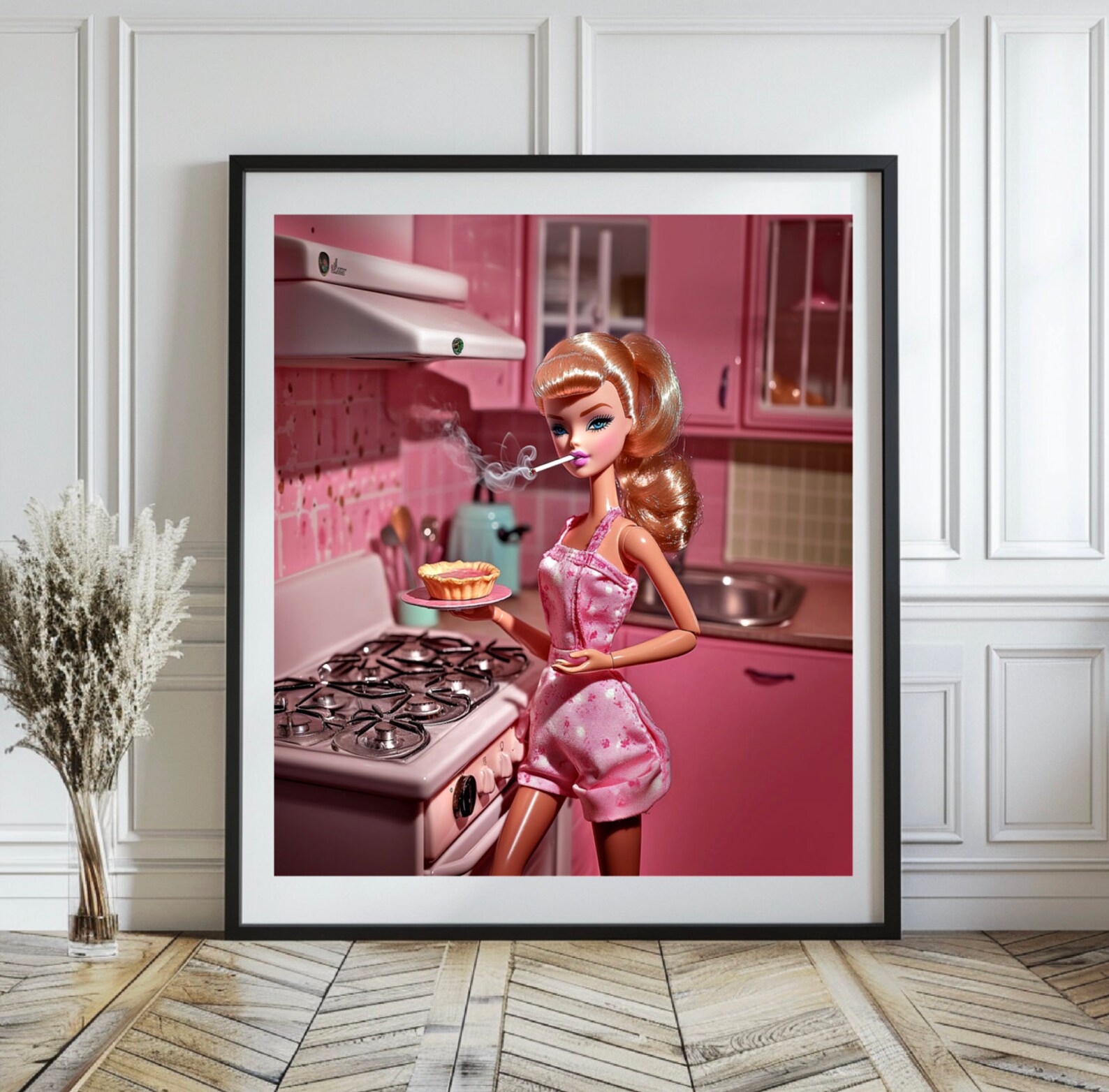 Retro Barbie Core Wall Printable, Pink Barbie Art, Pink Art, Barbie ...