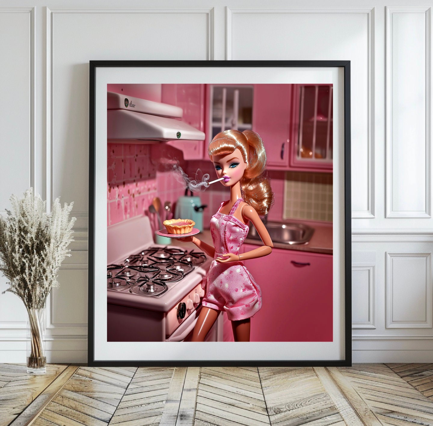 Retro Barbie Core Wall Printable, Pink Barbie Art, Pink Art, Barbie ...
