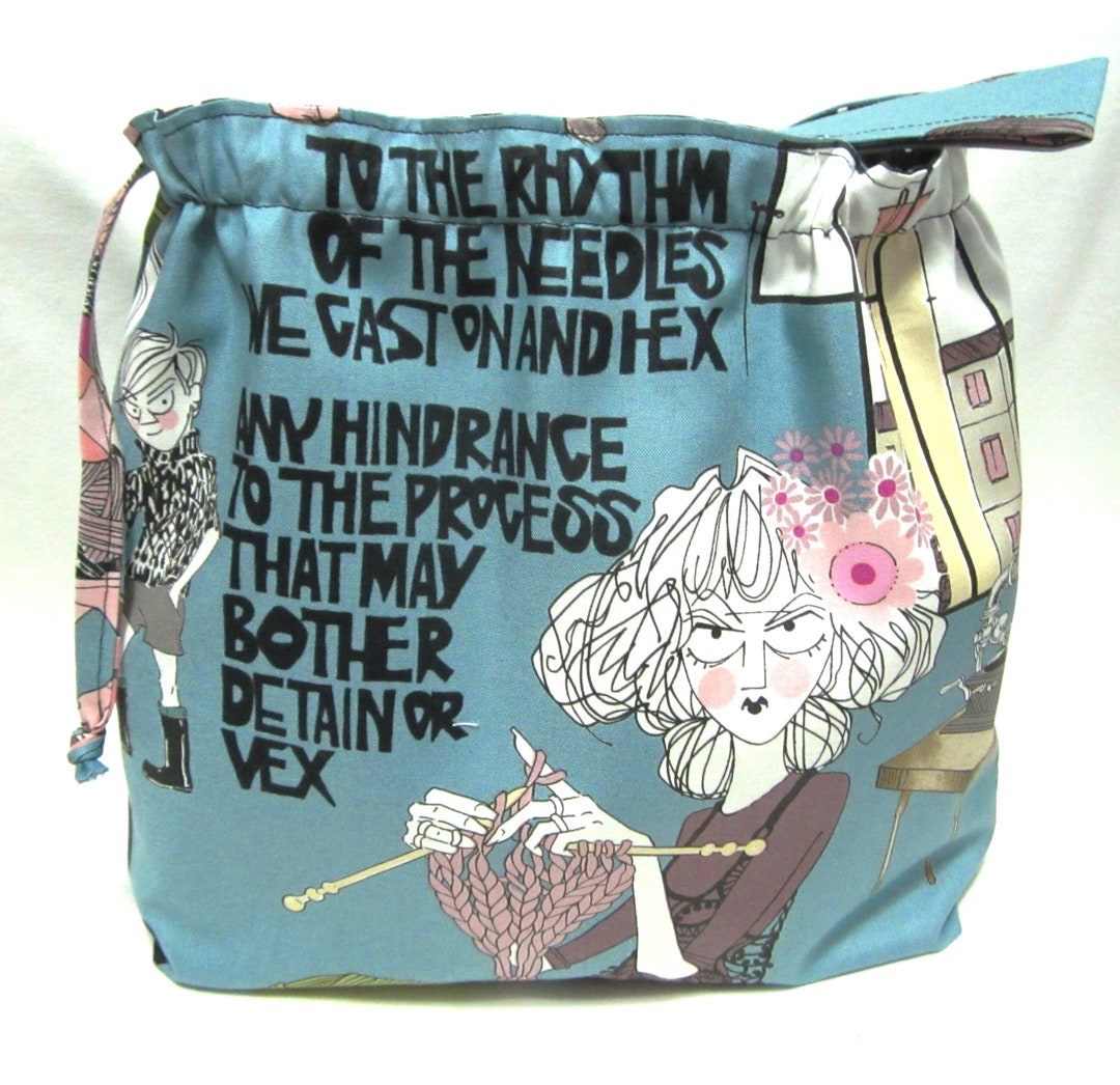 NEW GHASTLIE HEX Medium Box Bottom Knitting Project Bag/tote - Etsy