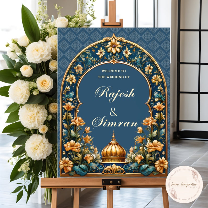 Indian Wedding Welcome Sign, Indian Wedding Decor, Indian Wedding Sign ...