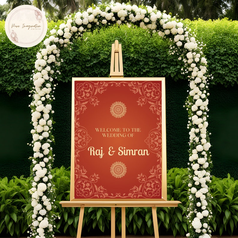 Indian Wedding Welcome Sign, Indian Wedding Decor, Indian Wedding Sign ...