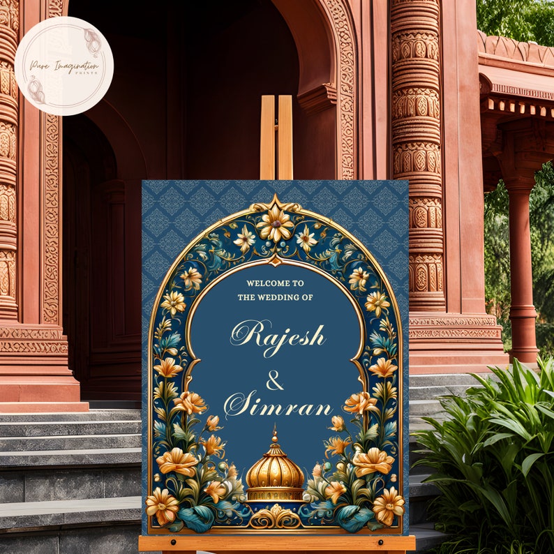 Indian Wedding Welcome Sign, Indian Wedding Decor, Indian Wedding Sign ...