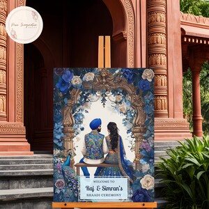 Indian Wedding Welcome Sign, Indian Wedding Decor, Indian Wedding Sign ...