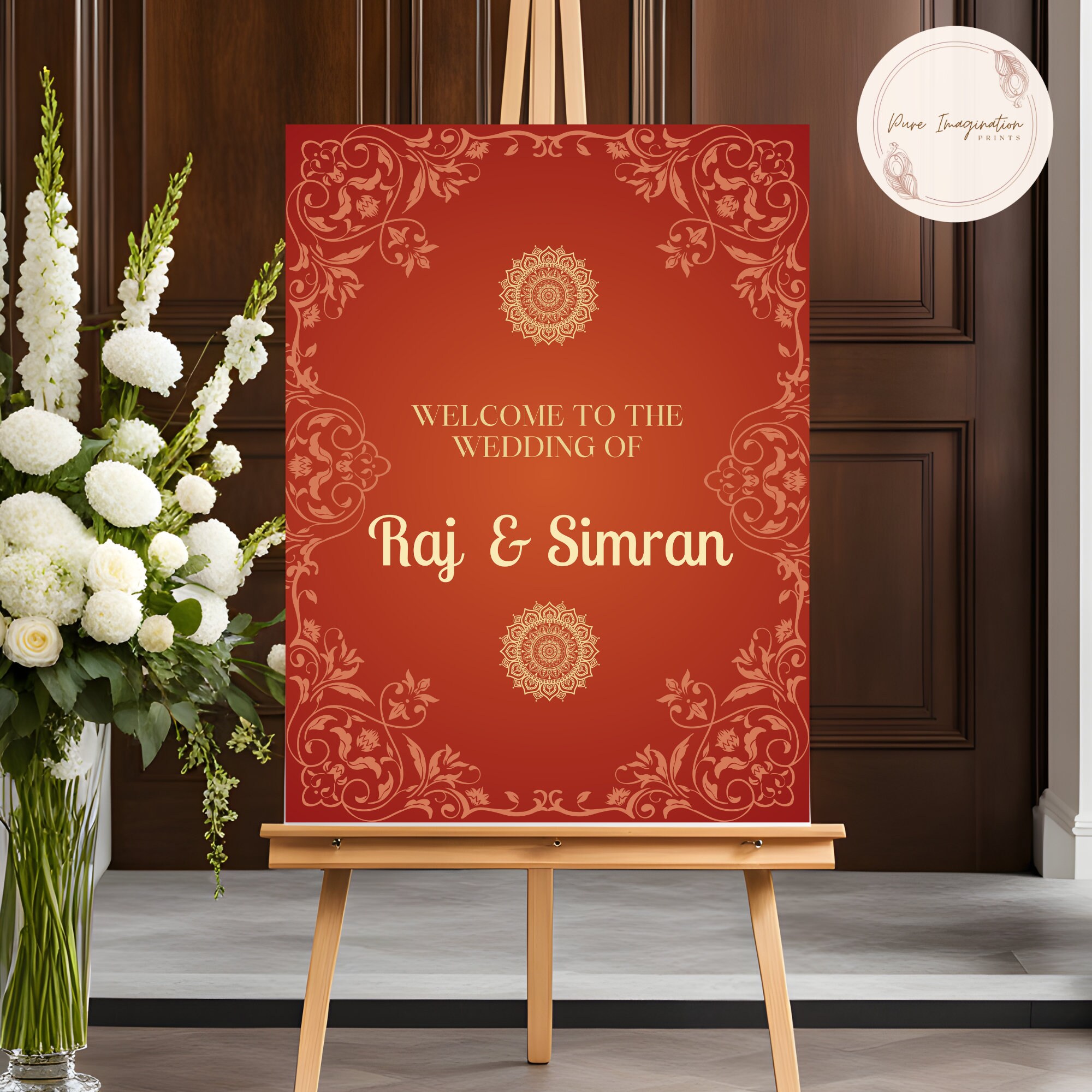 Indian Wedding Welcome Sign, Indian Wedding Decor, Indian Wedding Sign ...