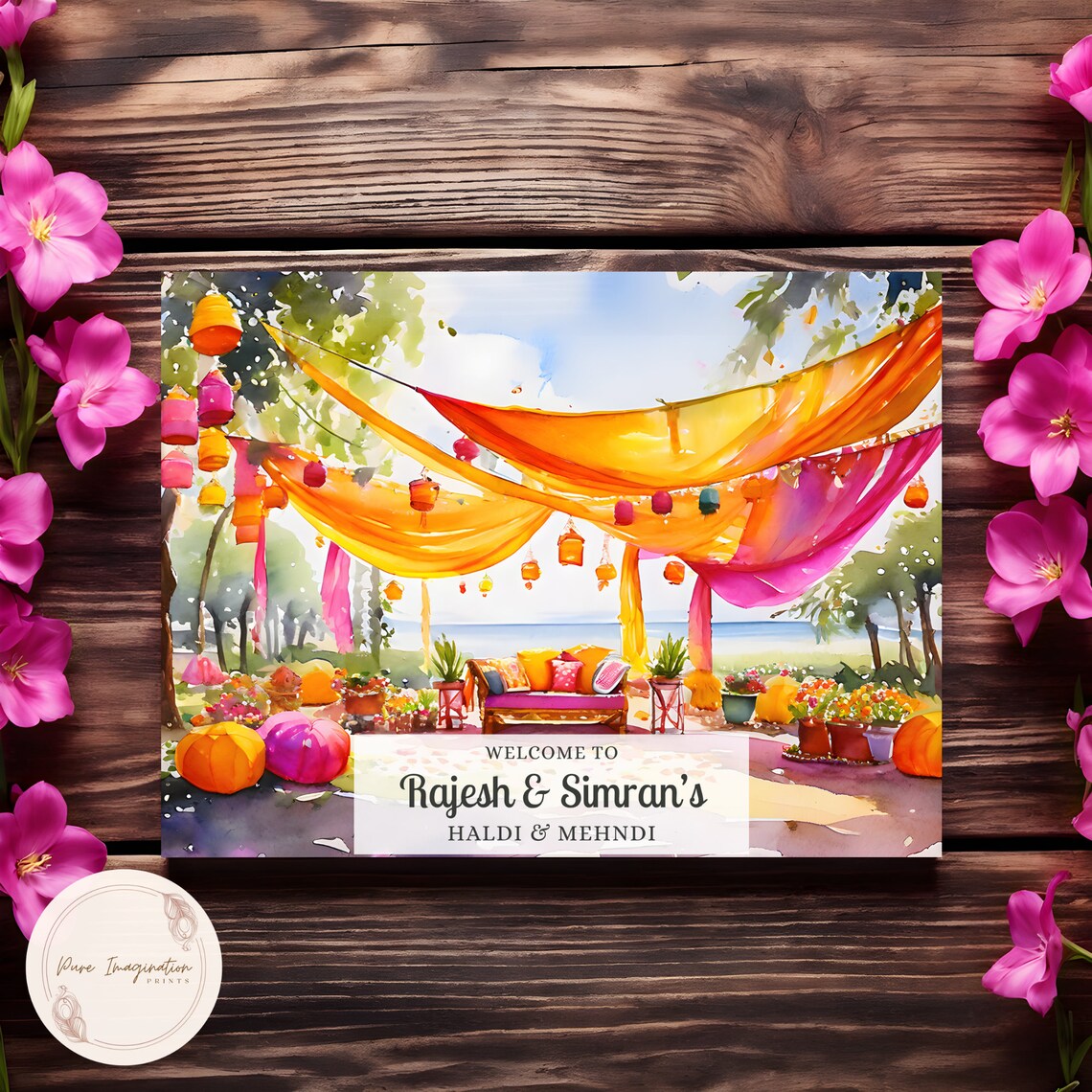 Haldi and Mehndi Welcome Sign, Indian Wedding Decor, Haldi Welcome Sign ...