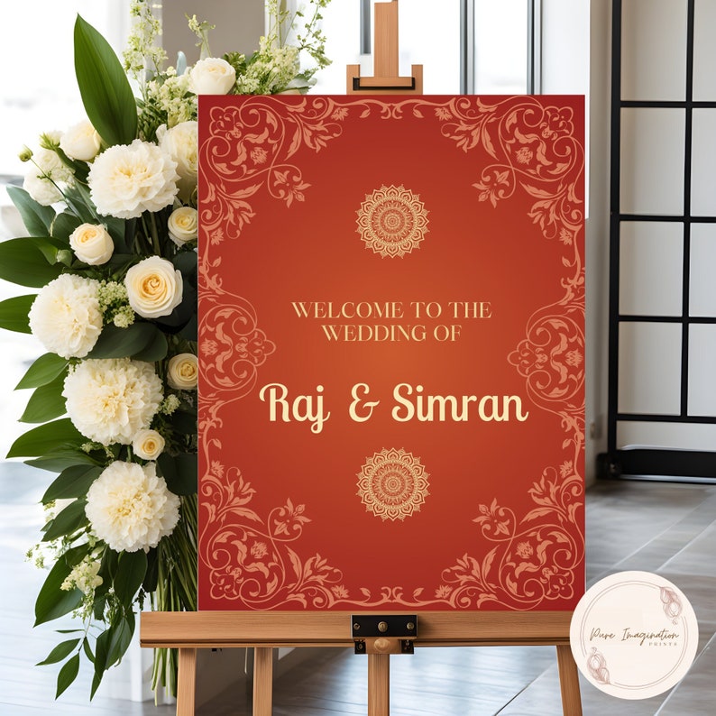 Indian Wedding Welcome Sign, Indian Wedding Decor, Indian Wedding Sign ...
