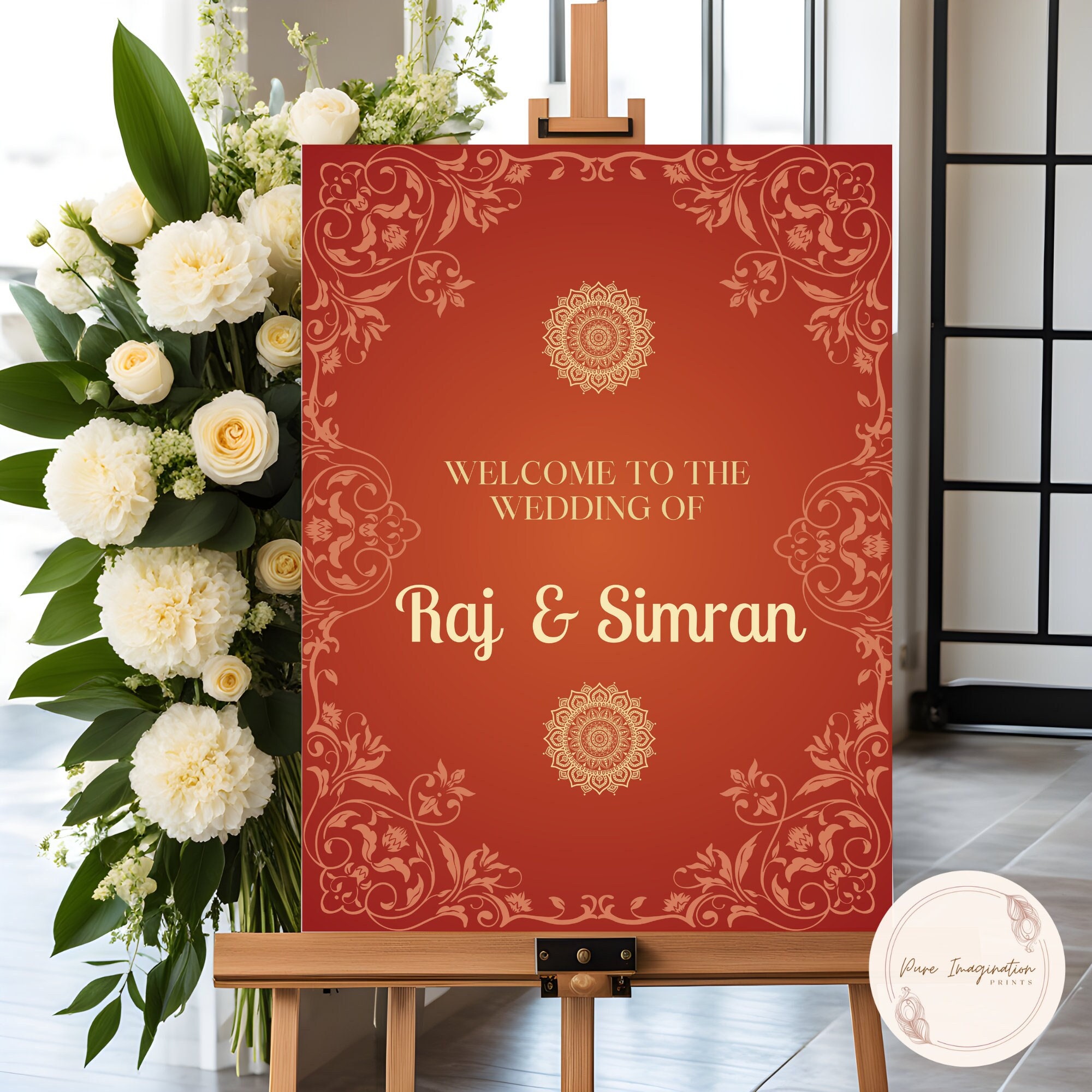 Indian Wedding Welcome Sign, Indian Wedding Decor, Indian Wedding Sign ...