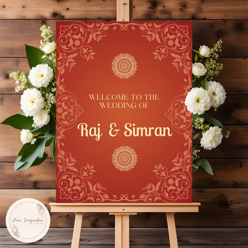 Indian Wedding Welcome Sign, Indian Wedding Decor, Indian Wedding Sign ...
