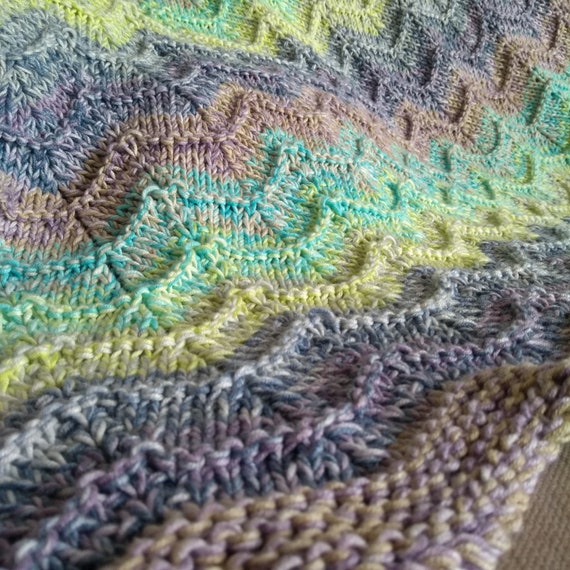 Knitting Pattern For Ripple Baby Blanket Crochet Back Loop Simple