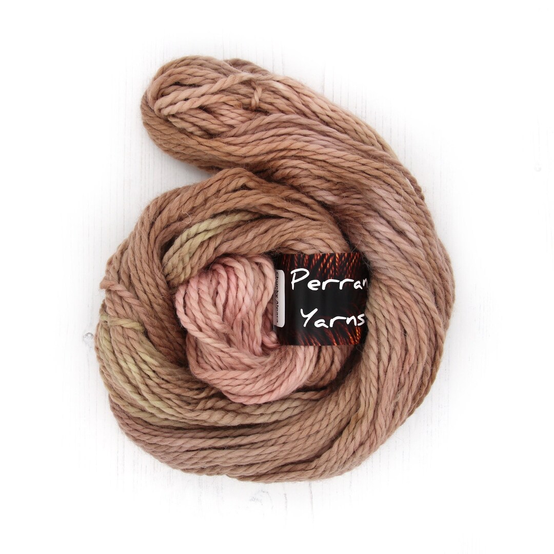 Autumn Rose, Hand Dyed Chunky Baby Alpaca Yarn, 100grams - Etsy