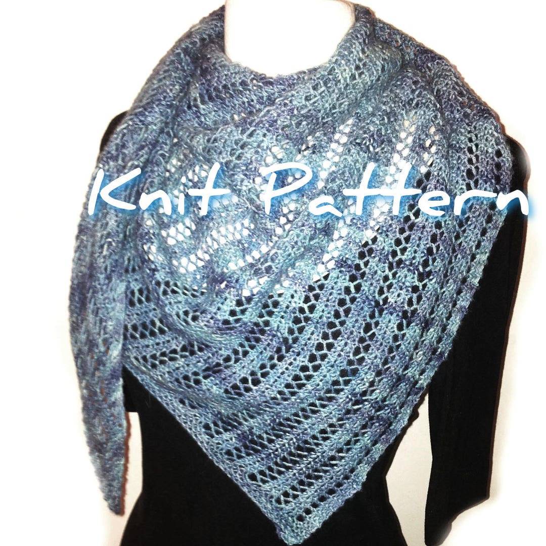Triangle Trellis Shawl Pattern for 4ply or Sport Weight Yarn - Etsy
