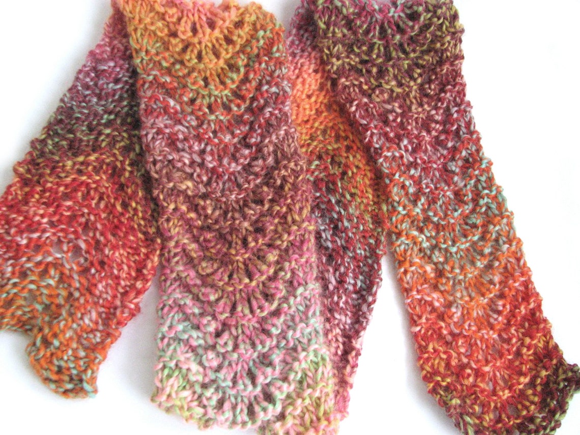 Chunky Ripple Lace Scarf Knitting Pattern Downloadable Pdf - Etsy UK
