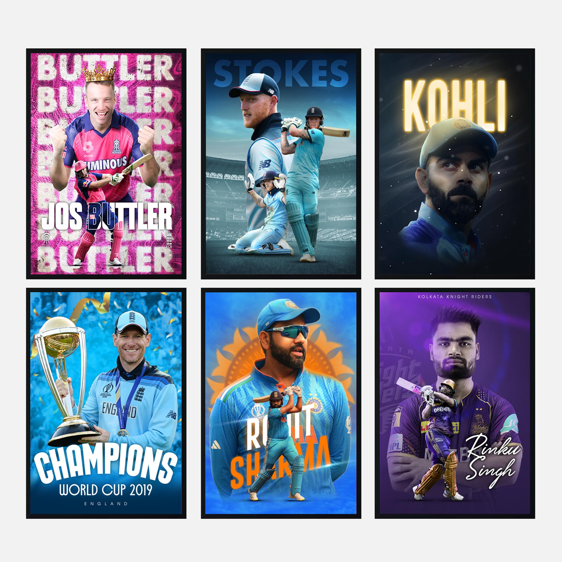 Rohit Sharma Cricket Poster | England Player Art Print | Framed A4 - Etsy