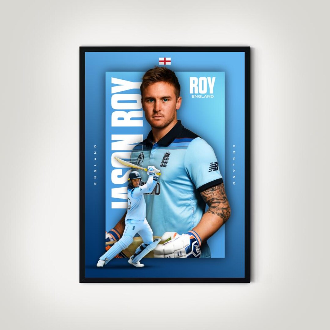 Jason Roy Cricket Poster | England Cricket Framed Player Poster Prints ...