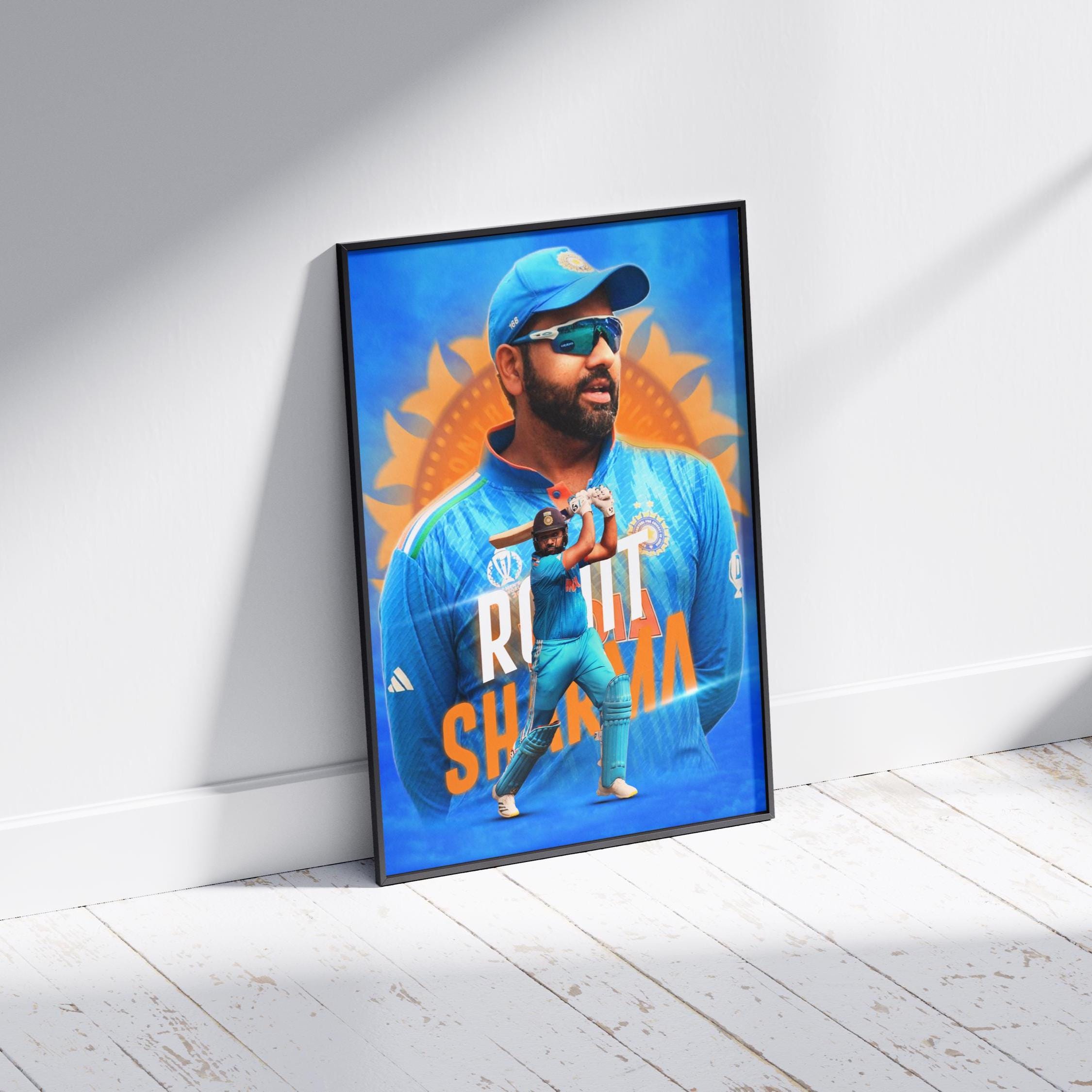 Rohit Sharma Cricket Poster | England Player Art Print | Framed A4 - Etsy