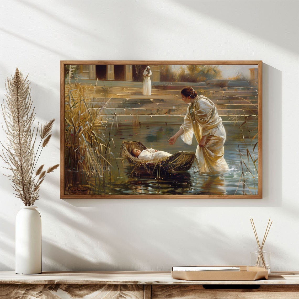 Baby Moses, Exodus 2:1-10, Bible Art, DIGITAL PRINT GIFT, Christian ...