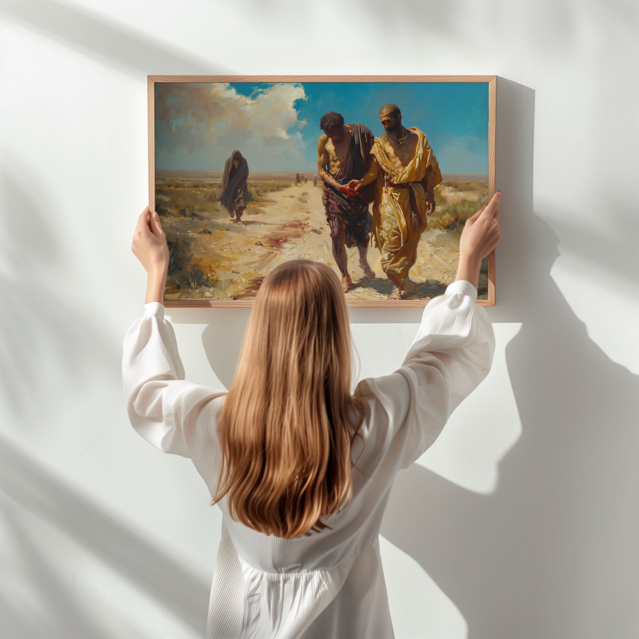 The Good Samaritan, Luke 10:25, Bible Art, DIGITAL PRINT GIFT, Christ ...