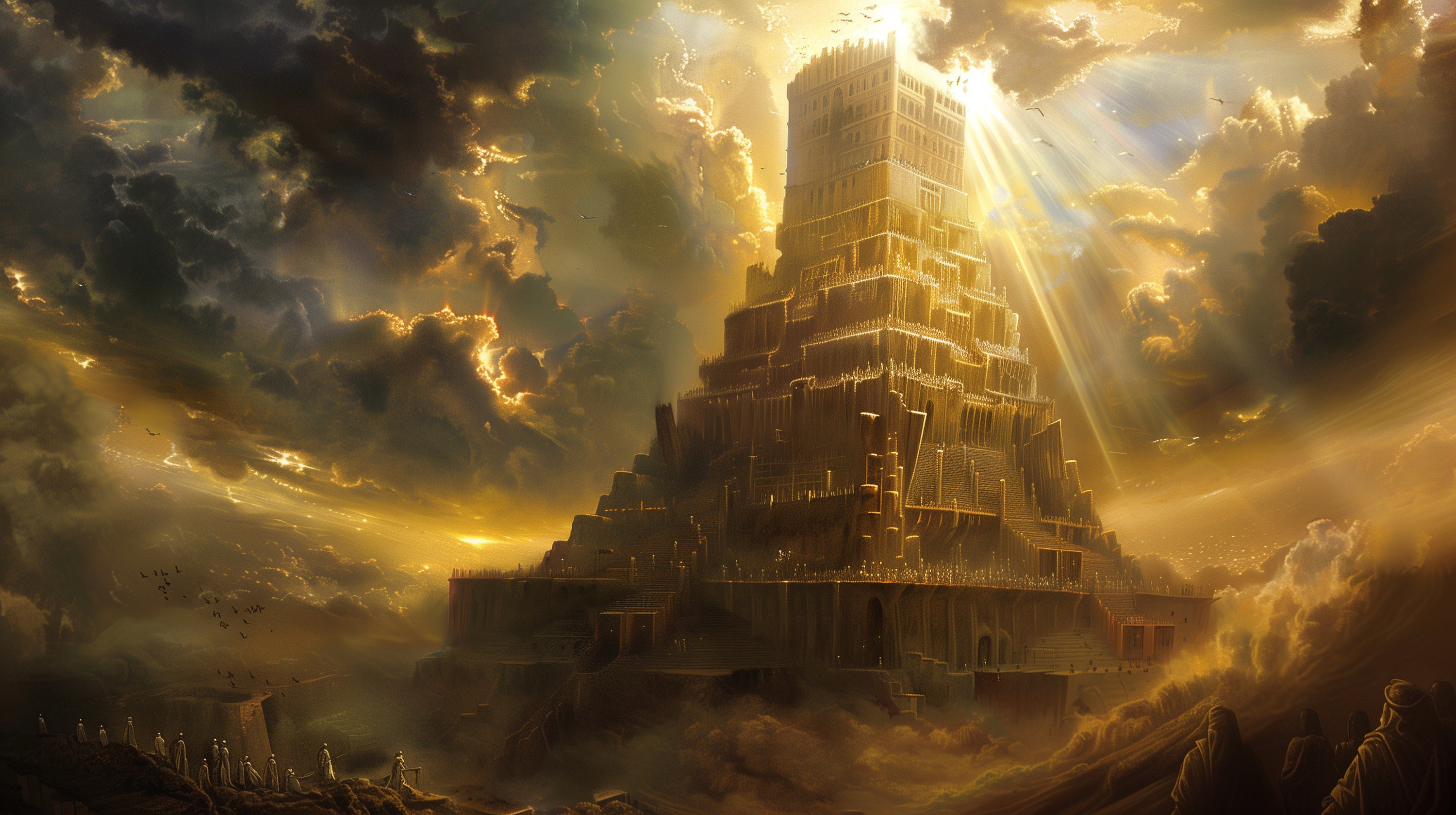 Tower of Babel, Genesis 11:1–9, Bible Art, DIGITAL PRINT, Christian ...