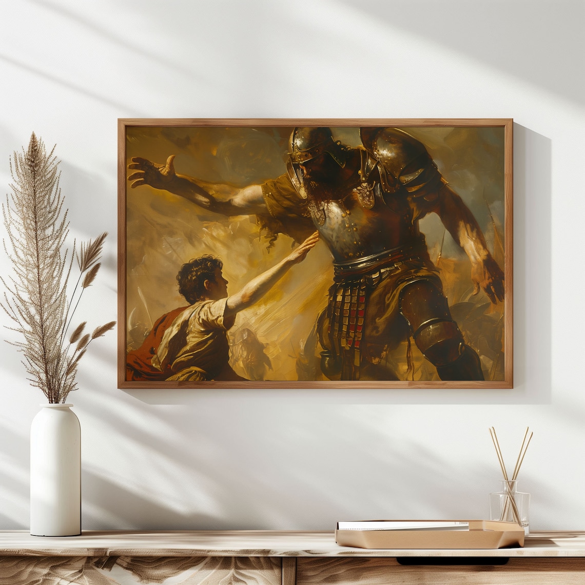David and Goliath, 1 Samuel 17, Bible Art, DIGITAL PRINT GIFT ...