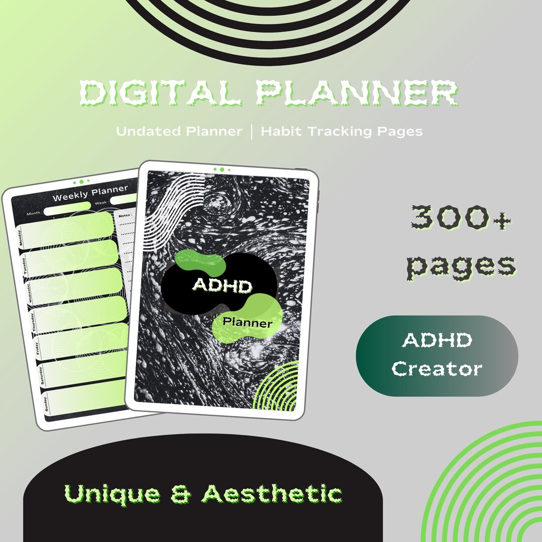 Futuristic Gothic Undated Planner for the Modern Creative (ADHD ...