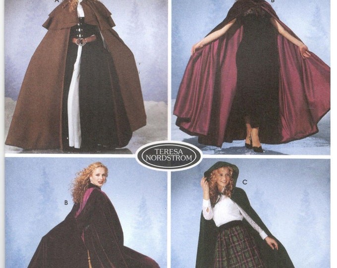 Simplicity 5794 Size XS, S, M, L Women's Hooded Cloak or Cape Sewing ...