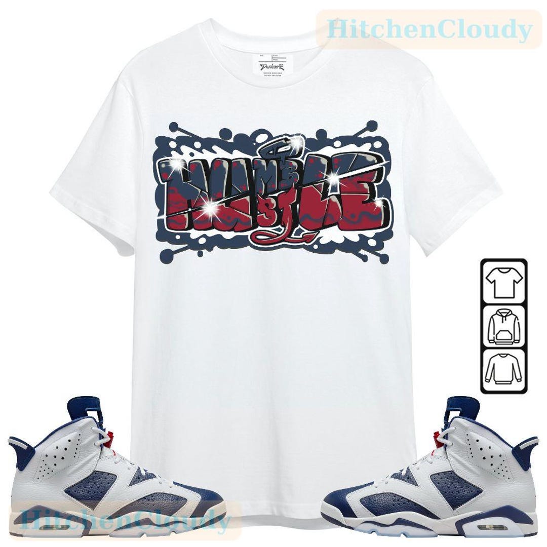 AJ Navy Blue 2024 6s Shirt Humbled Hustles Graphic Unisex Shirt, Hoodie ...