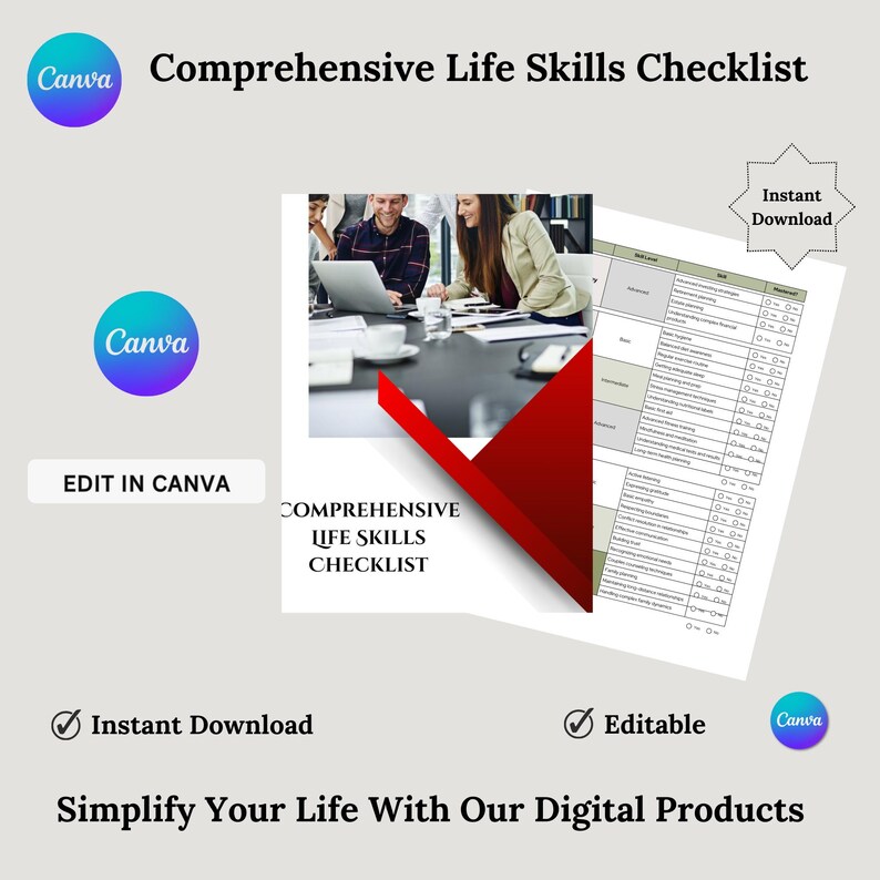 Life Lessons Routine Chart, Life Skills Checklist, Goal Setting ...