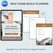Home Build Planner, New Home Build Planner, Building Project Organizer ...