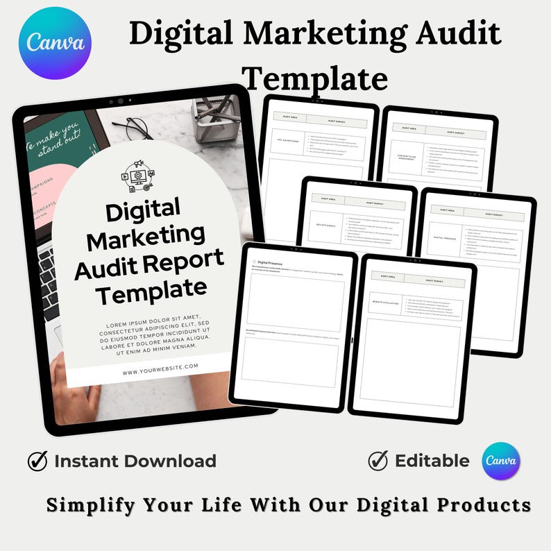 Digital Marketing Template, Audit Report Template, Email Marketing ...