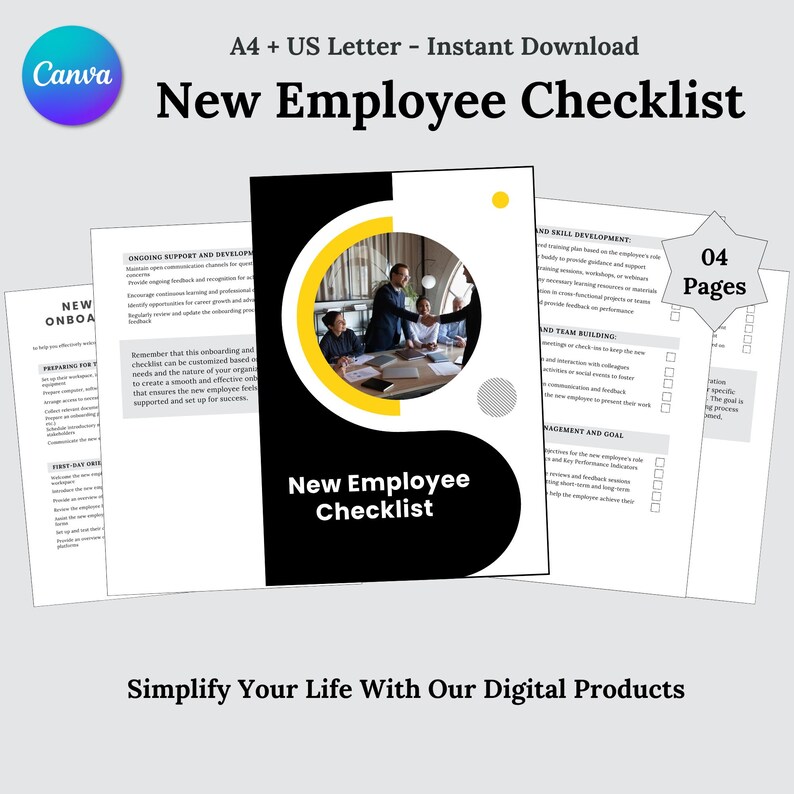 Employee Checklist Template, Employee Training Checklist, Employee ...