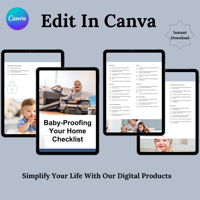 Baby Care Printable Checklist, New Baby Proofing Checklist, Proofing ...